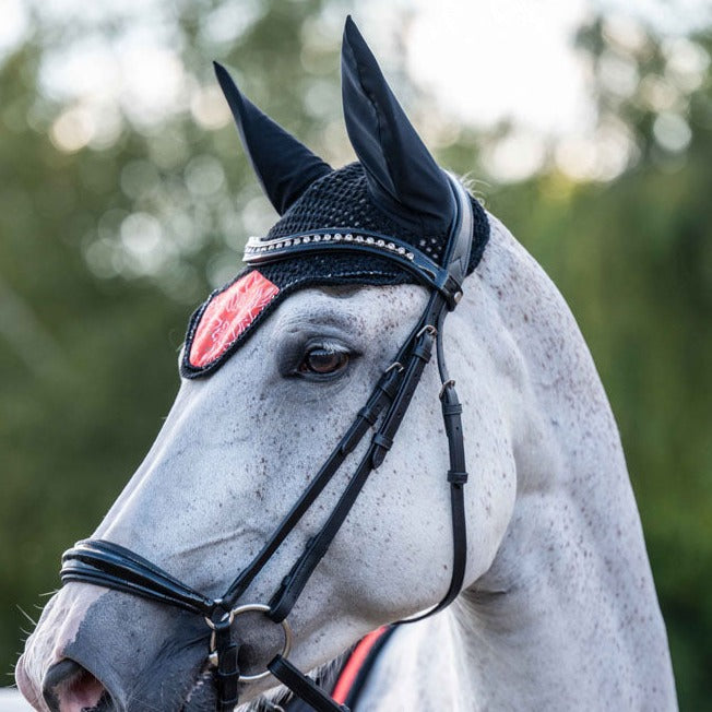 Bonnet anti-mouches poneys et chevaux HKM Savona
